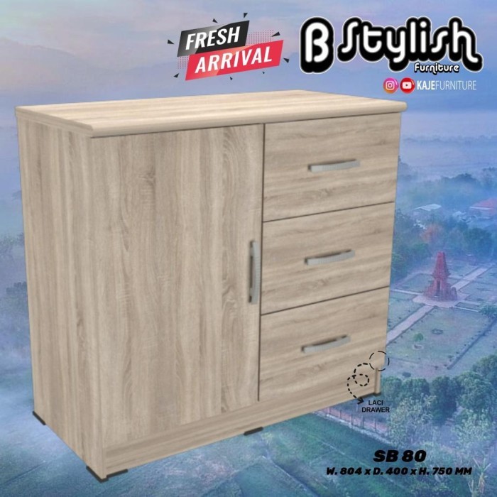 Jual Rak Serbaguna Meja Tv Bupet B Stylish Sb 80 Dimensi 804 X 400 X ...