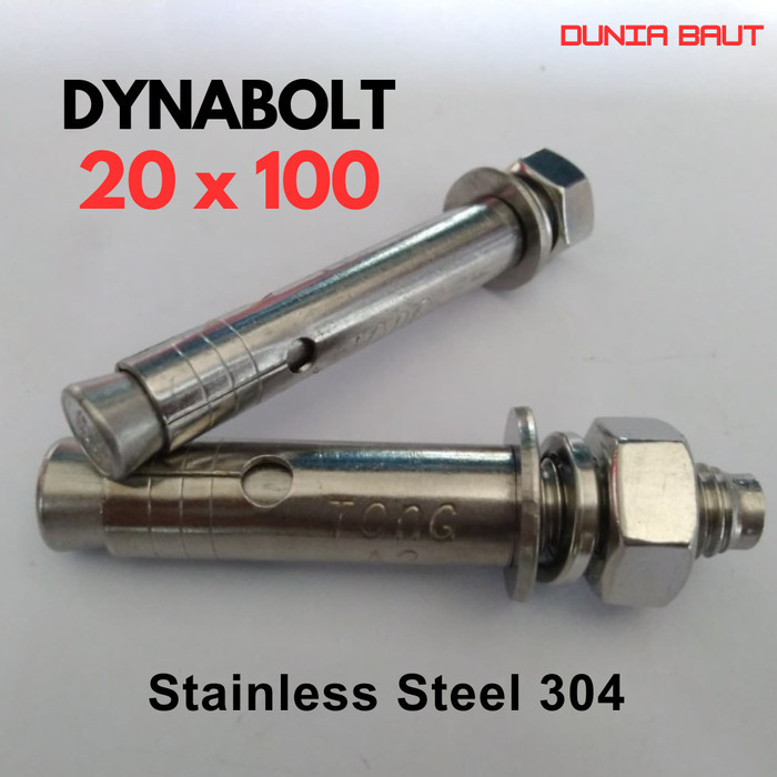 Jual Dynabolt M20X100 / Dinabolt 20X100 / Anchor Bolt M20 X 100 / 20 X ...