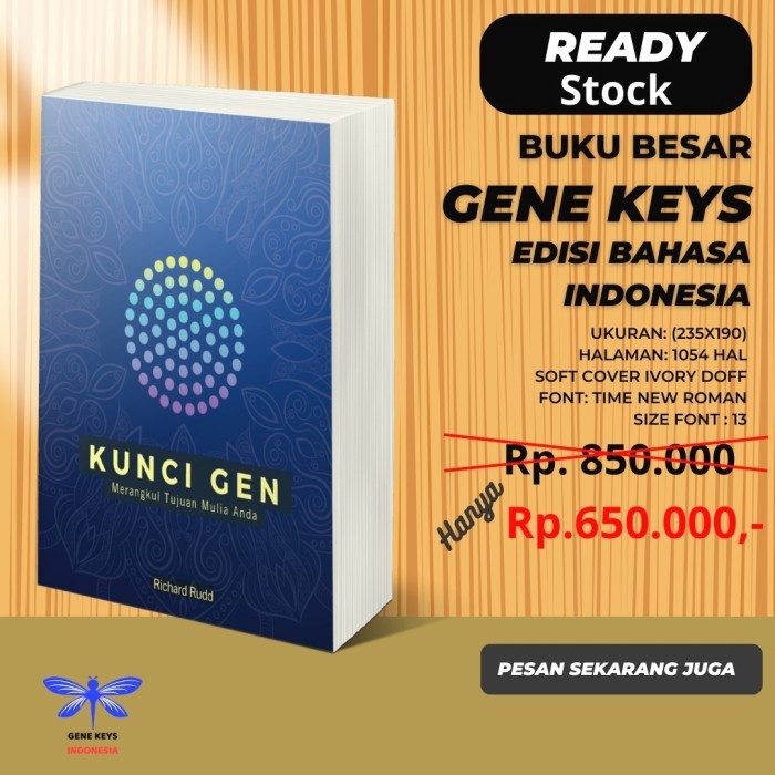 Jual BUKU BESAR KUNCI GEN /GENE KEYS EDISI BAHASA INDONESIA RICHARD RUDD | Shopee Indonesia
