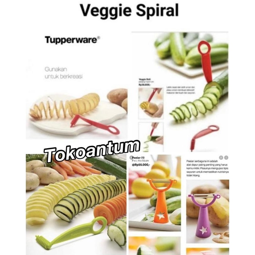Jual Pisau Roll Kentang, Wartel,Etc.Tupperware Veggie Roll Original | Shopee Indonesia
