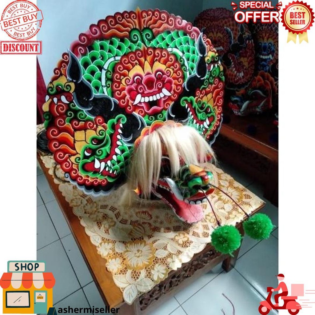 Jual Promo Barongan |Barongan Kedirian Siung Gantung Full Kayu Asli ...