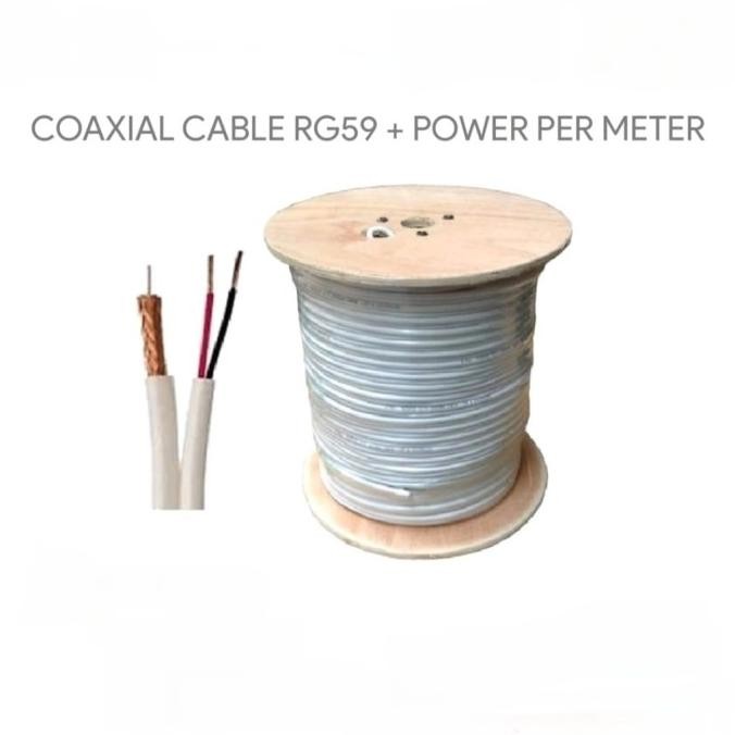 Jual Kabel CCTV RG59 Plus Power Jual Per Meter | Shopee Indonesia