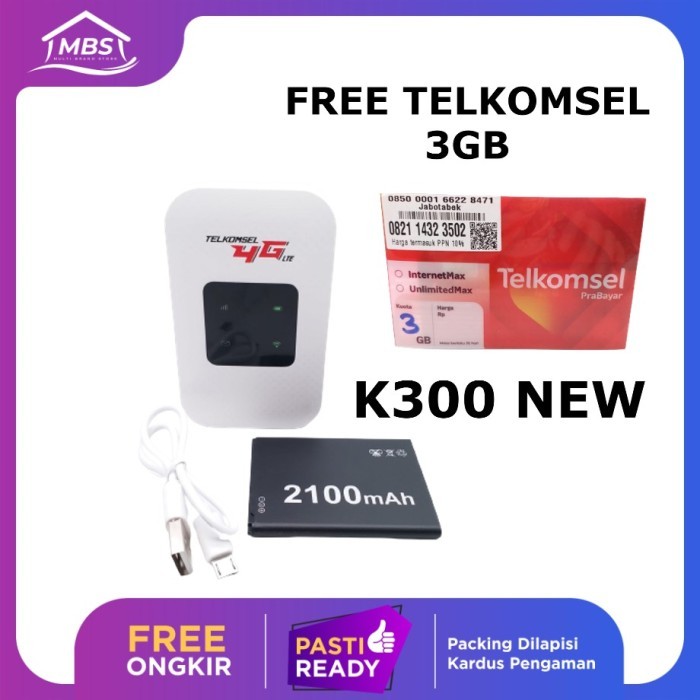Jual Produk Unggulan Modem Wifi Mifi K300 New 4G Lte Band 3 1800Mhz All Gsm Telkomsel | Shopee ...
