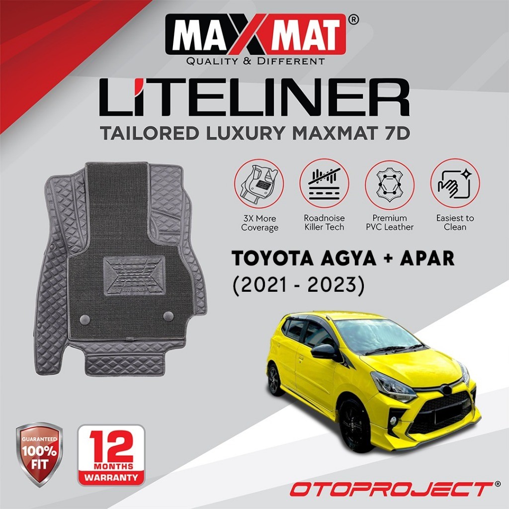 Jual Otoproject - Karpet Mobil Maxmat 7D Liteliner Toyota Agya + Apar ...