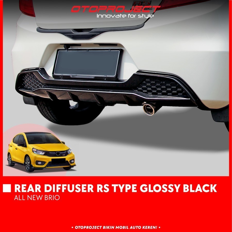 Jual Otoproject - Rear Diffuser All New Brio 2018 RS Type | Shopee ...