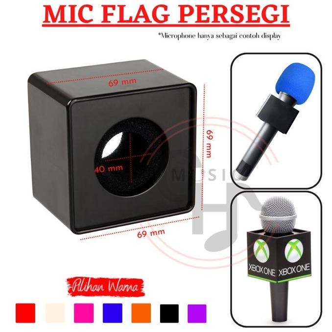 Jual Mic Flag Ring Mic Reporter Microphone Interview Bahan Tebal ...