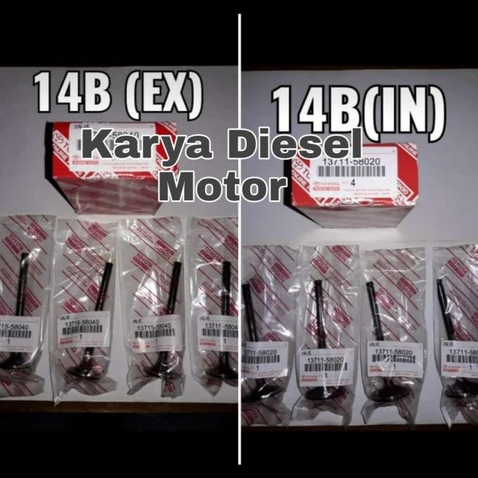 Jual Klep Api Klep Minyak Atau Valve In Valve Ex Toyota Dyna Rino 115 14B Paling ++ | Shopee ...