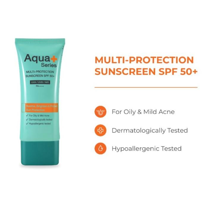 Jual AQUA+ SERIES MULTI-PROTECTION SUNSCREEN SPF 50+ AQUA PLUS 50ML ...
