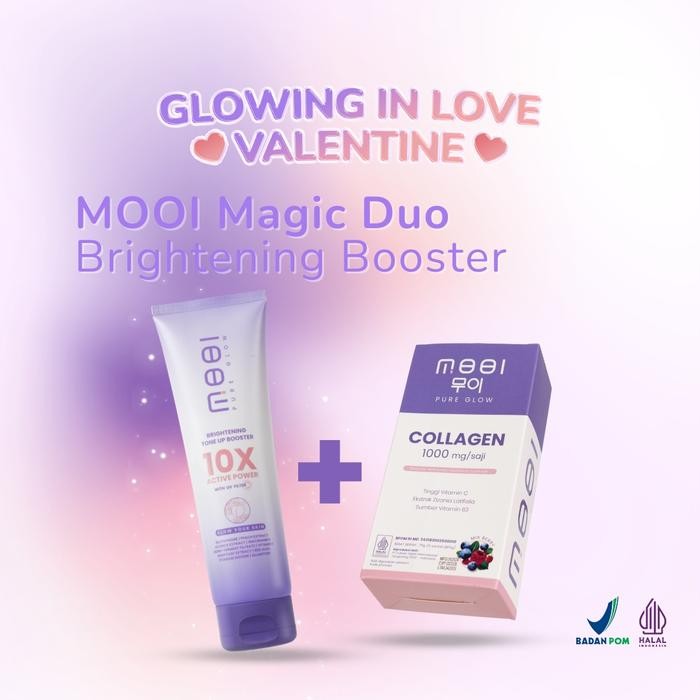 Jual MOOI Magic Duo Brightening Booster Luar dan Dalam : Tone Up Lotion ...