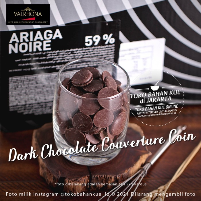 Jual Valrhona Ariaga Noire 59% 5kg Dark Couverture Chocolate Coin ...