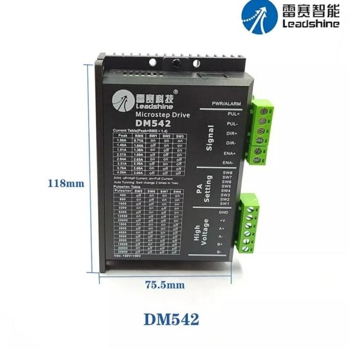 Jual Leadshine DM542 motor driver nema 17 nema 23 nema 34 cnc micro stepper | Shopee Indonesia