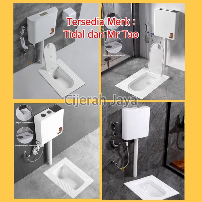 Jual TIDAL KLOSET JONGKOK OTOMATIS TIDAL TD112 TD 112 / CLOSET JONGKOK FLUSH KOMPLIT SET PUTIH ...