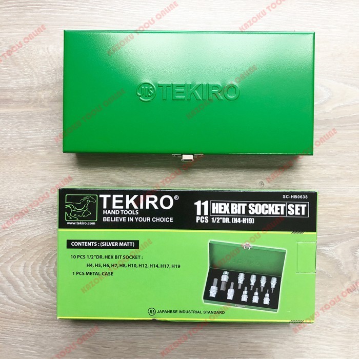 Jual Mata Sock L Set 1/2" 10 Pcs / Tekiro Hex Bit Socket Tekiro Sc-Hb0638 | Shopee Indonesia
