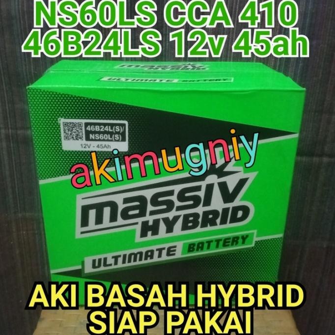 Jual Aki Ns60Ls 46B24Ls Hybrid 12V 45Ah Crv Hrv Wulling Incoe Gold Gs Fb Premium Produk | Shopee ...