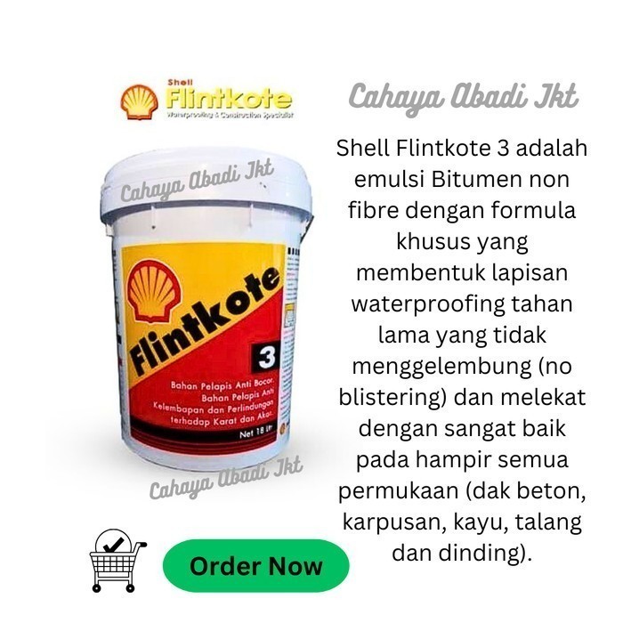 Jual SHELL FLINTKOTE BITUMEN WATERPROOFING NO.3 3,5LTR | Shopee Indonesia