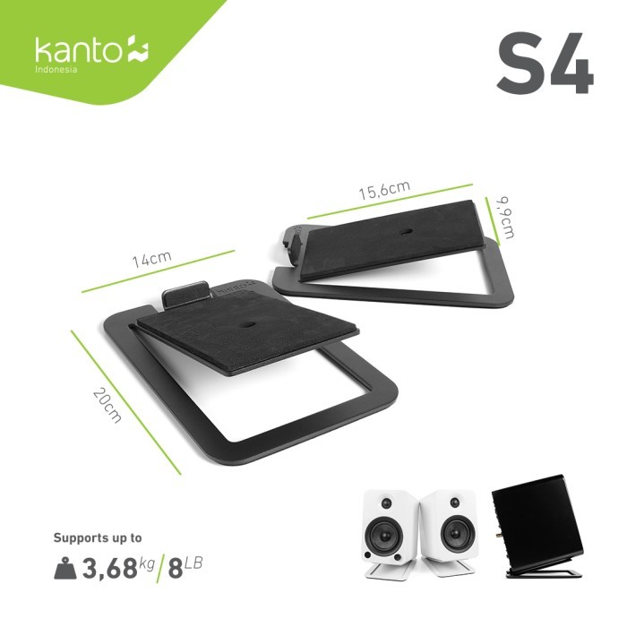 Jual Kanto S4 - Premium Metal Desk Speaker Stand Universal (Midsize) | Shopee Indonesia