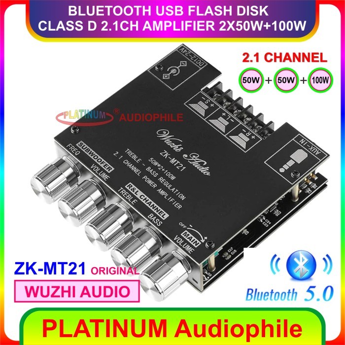 Jual Bluetooth 5.0 Amplifier Class D 2.1 Ch Class D Amplifier Zk-Mt21 | Shopee Indonesia