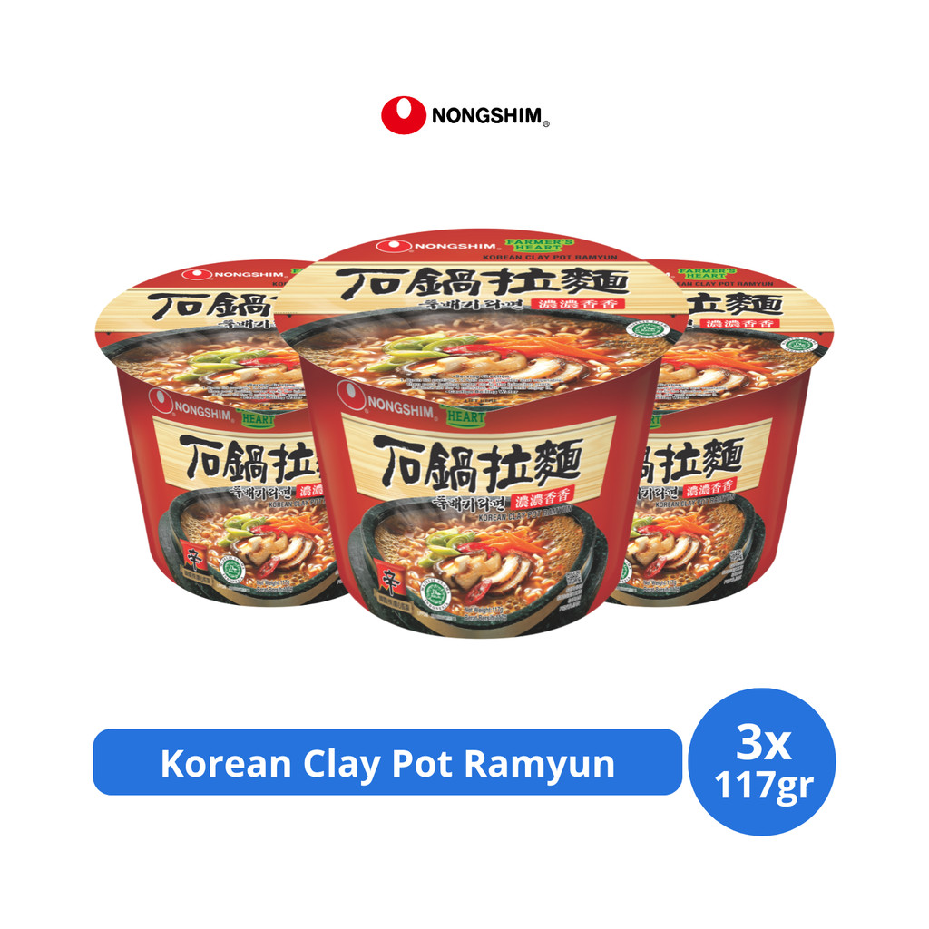 Jual Nong Shim Korean Clay Pot Ramyun 117gr x 3 pcs | Shopee Indonesia
