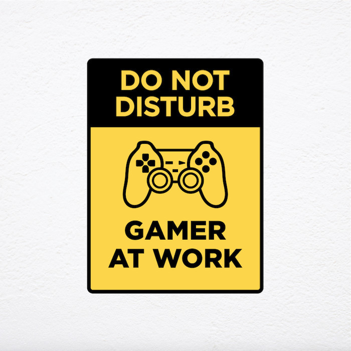 Jual Gamer at Work | Sign Dekorasi Kamar Gamer Hiasan Dinding Game ...