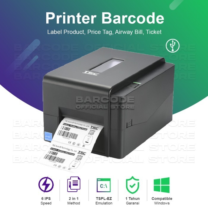 Jual Printer TSC TE200 / TE-200 Cetak Stiker Label Semicoated Thermal ...