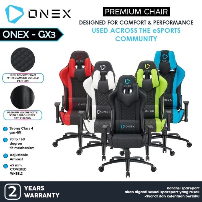 Jual Onex Gx3 Premium Quality Gaming Chair Kursi Gaming Kursi Youtuber ...