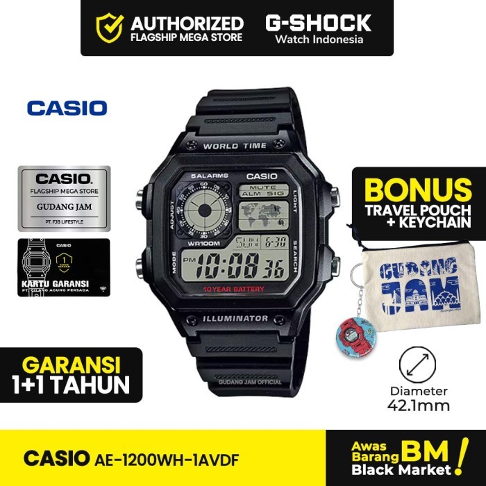 Jual Casio General Ae-1200Wh-1Avdf Ae-1200Wh Ae-1200 Ae1200Wh Ae 1200Wh | Shopee Indonesia