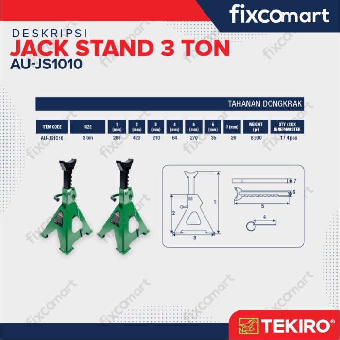 Jual TEKIRO JACK STAND 3 TON / TAHANAN DONGKRAK 3 TON | Shopee Indonesia
