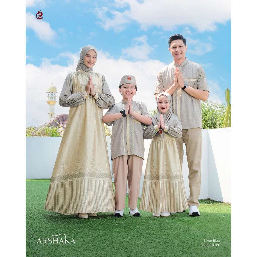 Jual Sarimbit Keluarga 2025 Lebaran Series Arshaka Beech By KEKE - Baju ...