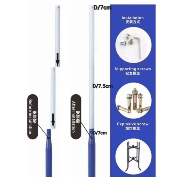 Jual Terlaris Tiang Lampu Jalan Lurus 3M 4M 5M 6M Tiang Pju Besi Custom Audalux Ready Stok ...