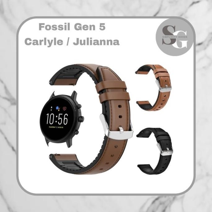 Jual tersedia strap fossil gen 5 smart watch leather silicone tali jam ...