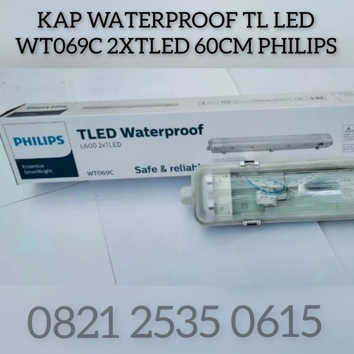 Jual KAP WATERPROOF TL LED WT069C 2XTLED L600 PHILIPS (TANPA LAMPU ...