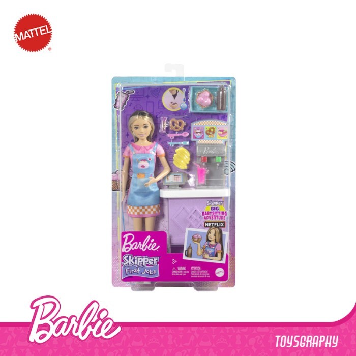 Jual Barbie Skipper Doll And Snack Bar Playset With Color-Change First ...