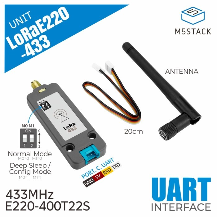 Jual M5Stack Official Lora Unit 433Mhz With Antenna E220 1V4Ih | Shopee Indonesia