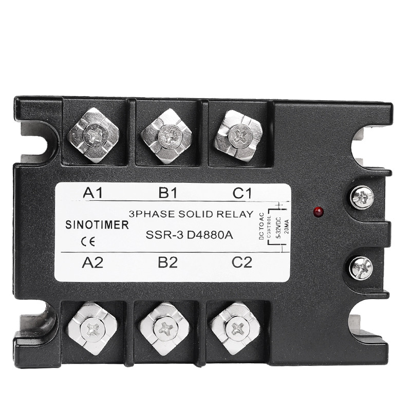 Jual Baru 3 Phase Solid State Relay SSR SINOTIMER Brand D4880A 80A DC ...