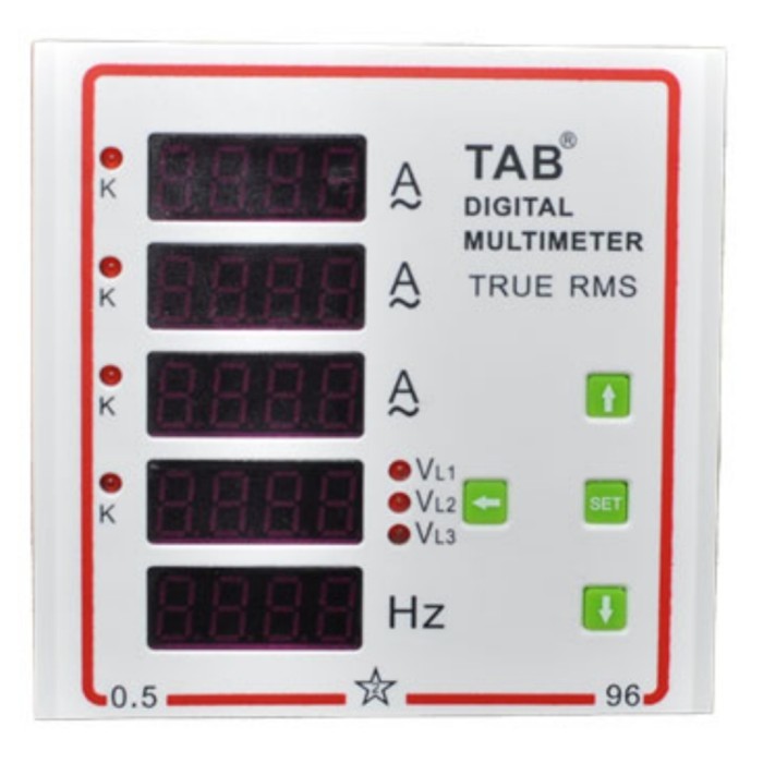 Jual Panel Meter Digital AC Volt Ampere Hz 96x96 3 Phase 3P TAB | Shopee Indonesia