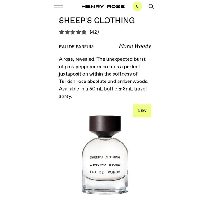 Jual Henry Rose Sheep's Clothing Eau de Parfum / perfume vial spray ...
