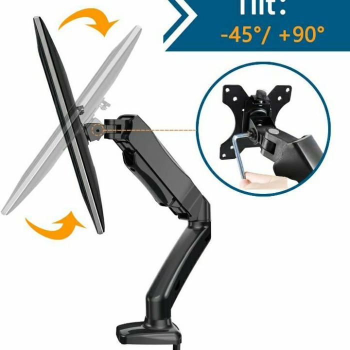 Jual BRACKET MONITOR STAND JEPIT MEJA TV 14 - 27 INCH TILT SWIFEL ...
