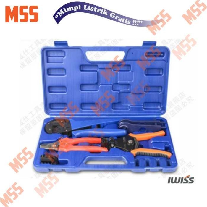 Jual NEW IWISS Solar Pro Tools Sets Box, Tang Crimping PV konektor ...