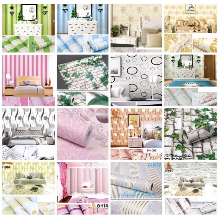 Jual Wallpaper Dinding Sticker Rumah Termurah Dan Model Ukuran 10 M X ...