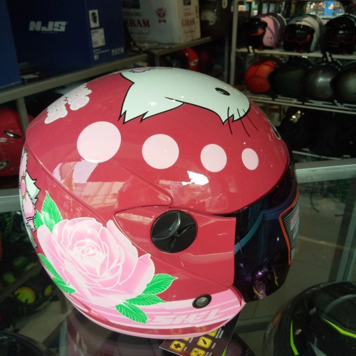 Jual HELM ANAK SHEL MOTIF HELLO KITTY PINK UKURAN L | Shopee Indonesia