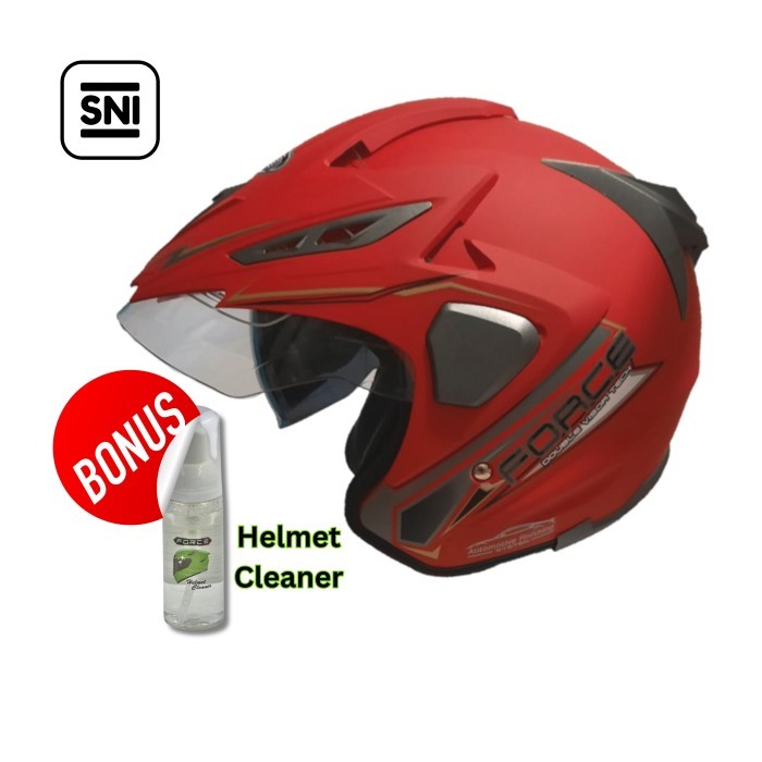 Jual Helm Motor SNI Original Dewasa Double Visor Force Smart Lock ...