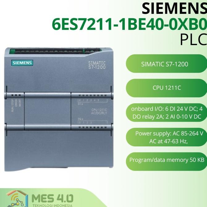 Jual SIEMENS SIMATIC S7-1200 CPU 1211C compact ES7211-1BE40-0XB0 | Shopee Indonesia