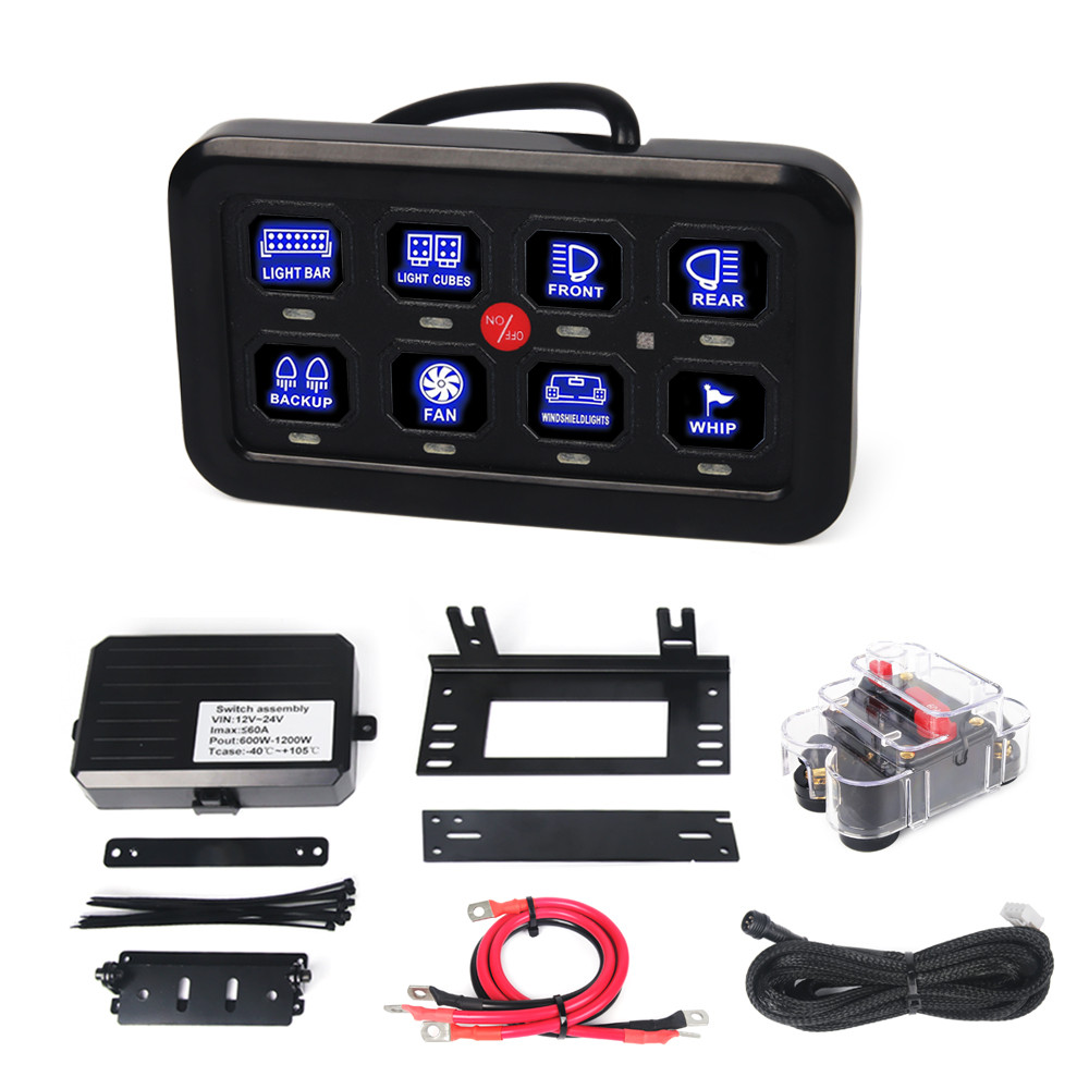 Jual HARS Car 8 Gangs On-Off Control Switch Panel Universal Power ...