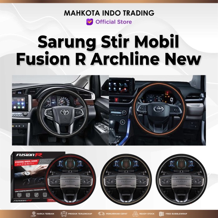 Jual INNOVA REBORN Cover Setir Sarung Stir Mobil Kulit ARCHLINE Fusion ...
