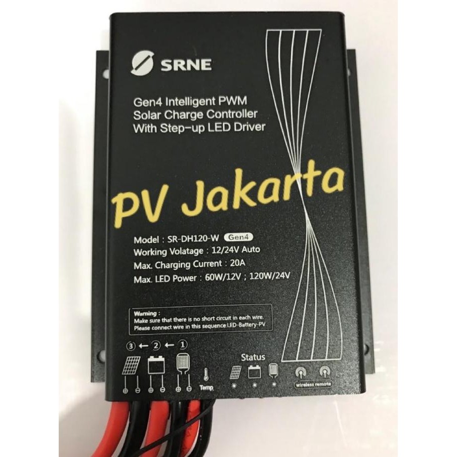 Jual Berkualitas Srne Sr-Dh120-W 20A Pwm Solar Charge Controller Led Driver (Pju Scc) | Shopee ...