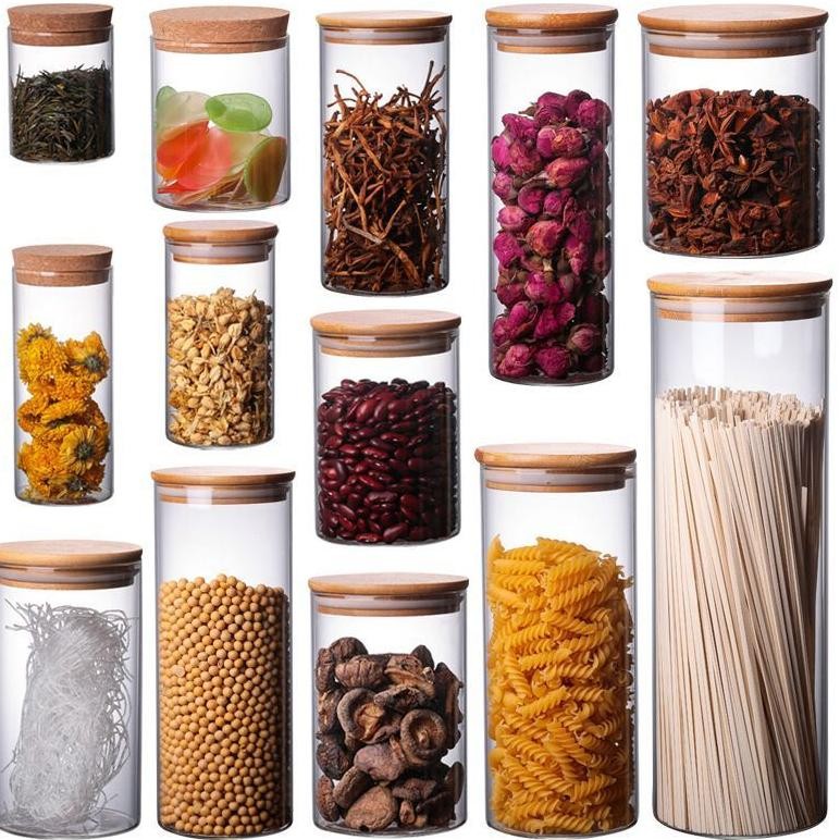 Jual wd-54 Toples Kaca Kotak Makanan Penutup Kayu Murah | Shopee Indonesia