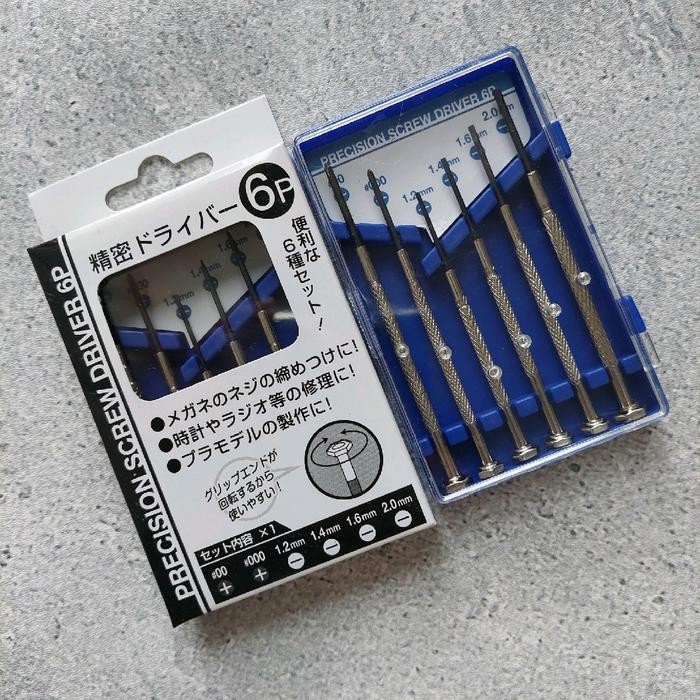 Jual TERUJI Obeng Set 6p Super Mini kecil Obeng Servis Jam Arloji ...