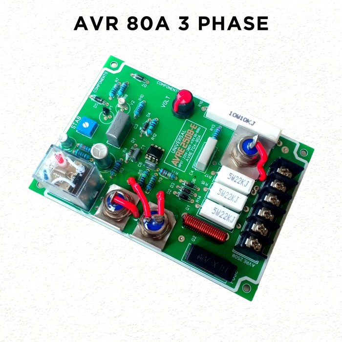 Jual AVR Genset AVR Generator 80A 3 phase Carbon Brussh/Exciter 220V ...