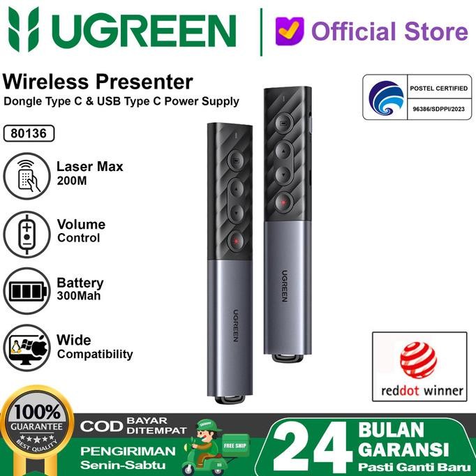 Jual Laser Pointer Remote Control Presenter Wireless 2.4Ghz Ugreen | Shopee Indonesia