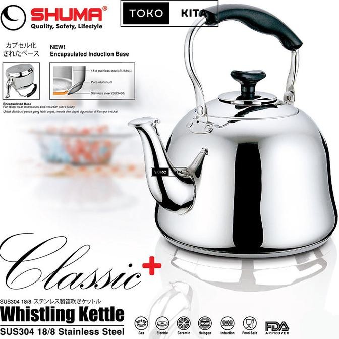 Jual Teko Bunyi Stainless Steel Shuma / SHUMA S/S 304 Classic Plus ...